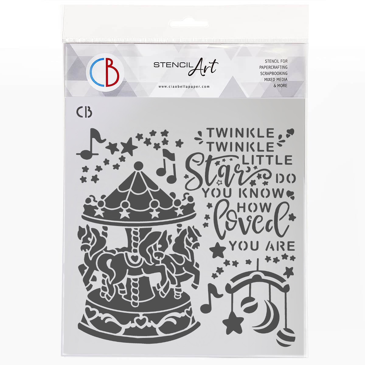 Carousel Texture Stencil 8x8 by Ciao Bella Stencil Art MS8-033 – All ...