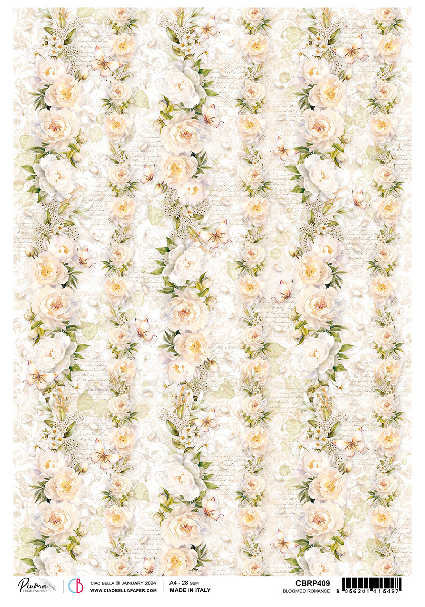 Bloomed Romance A4 Decoupage Rice Paper by Ciao Bella CBRP409 – All ...