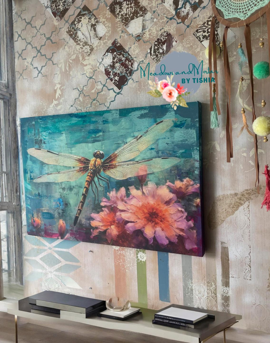 Dragonfly Dance Large Decoupage Tissue Paper from Whimsykel Designs ...