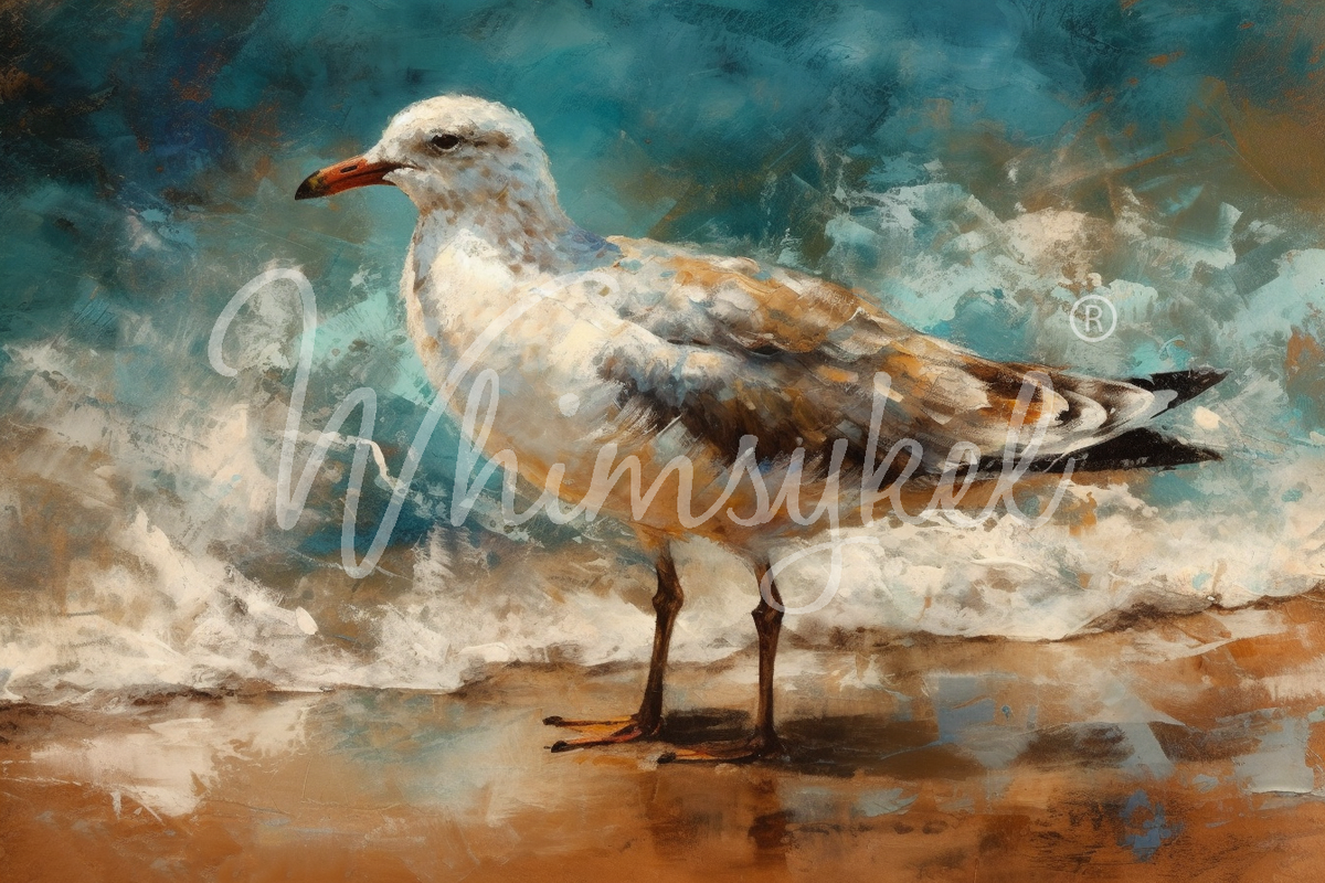 Sully Seagull Large Decoupage Tissue Paper from Whimsykel Designs – All ...