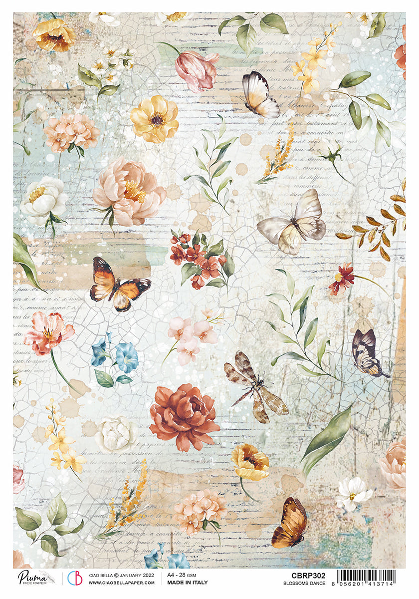 Blossom Dance A4 Decoupage Rice Paper Reign of Grace Collection by Cia ...