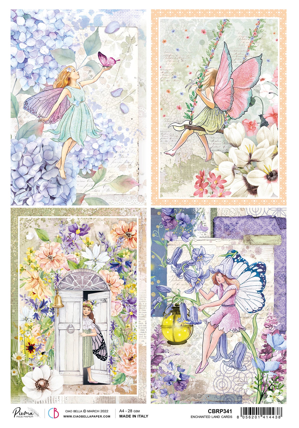 Enchanted Land Cards A4 Decoupage Rice Paper Enchanted Land Collection ...