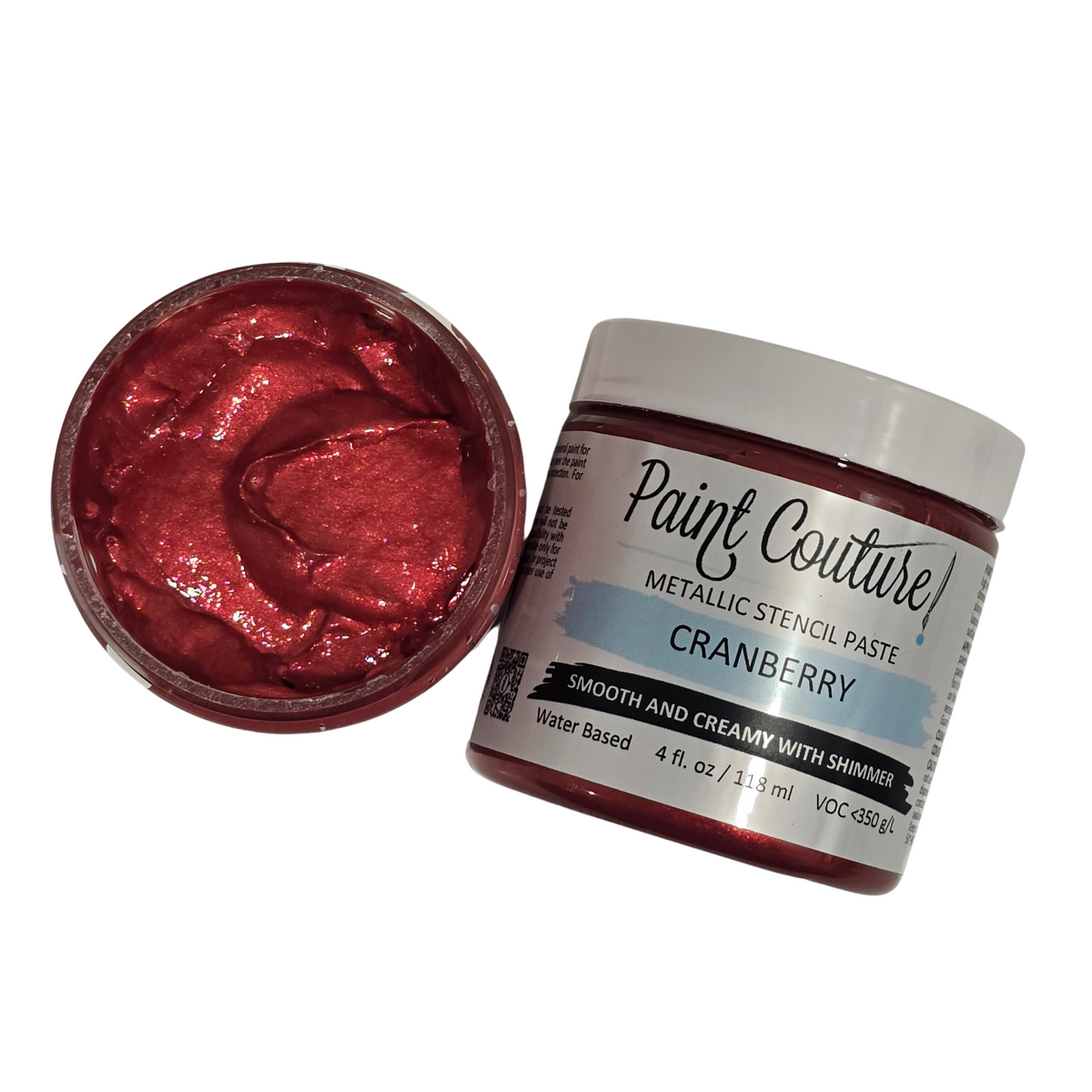 Cranberry Metallic Stencil Paste – All Paint Products