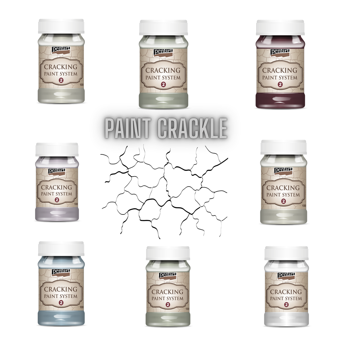 Cracking Paint System by Pentart – All Paint Products