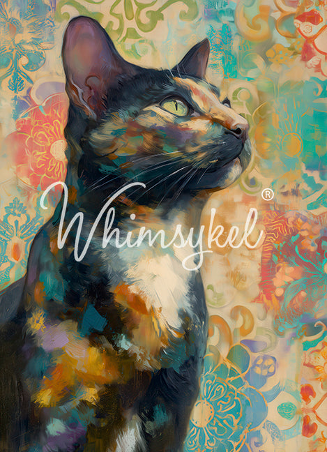 Tortoise Shell Cat Large Decoupage Tissue Paper from Whimsykel Designs ...