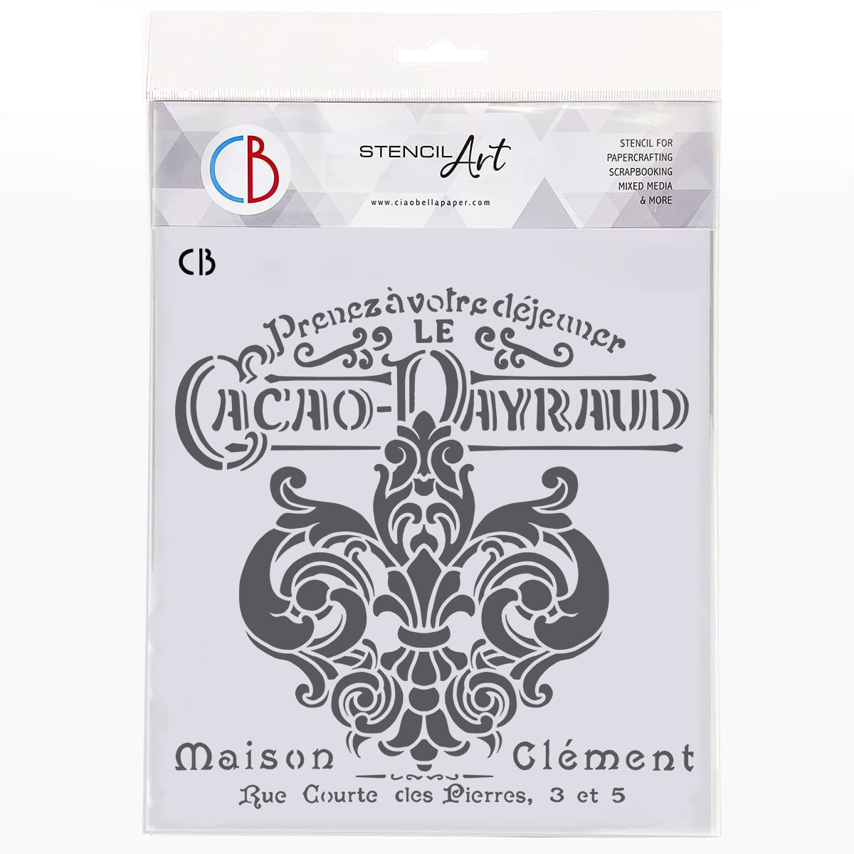Maison Clement Texture Stencil Home Decor DIY 8x8 Stencils by Ciao Bel ...