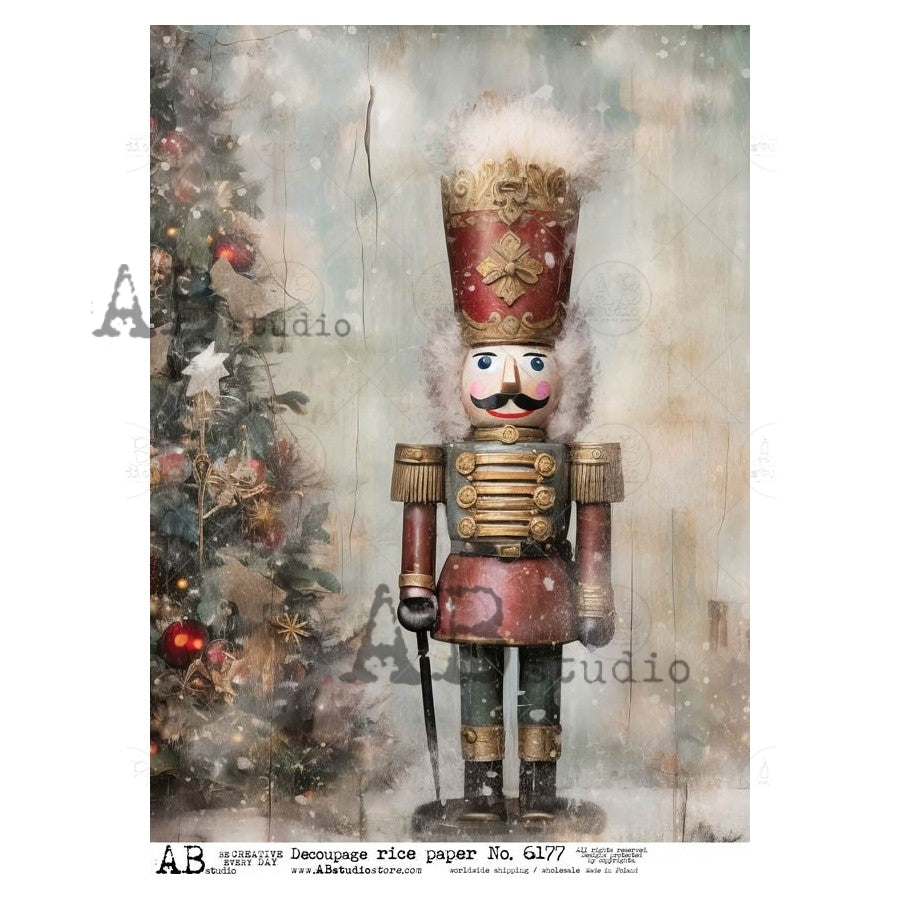 Christmas Nutcracker Decoupage Rice Paper A4 6177 by AB Studio – All ...
