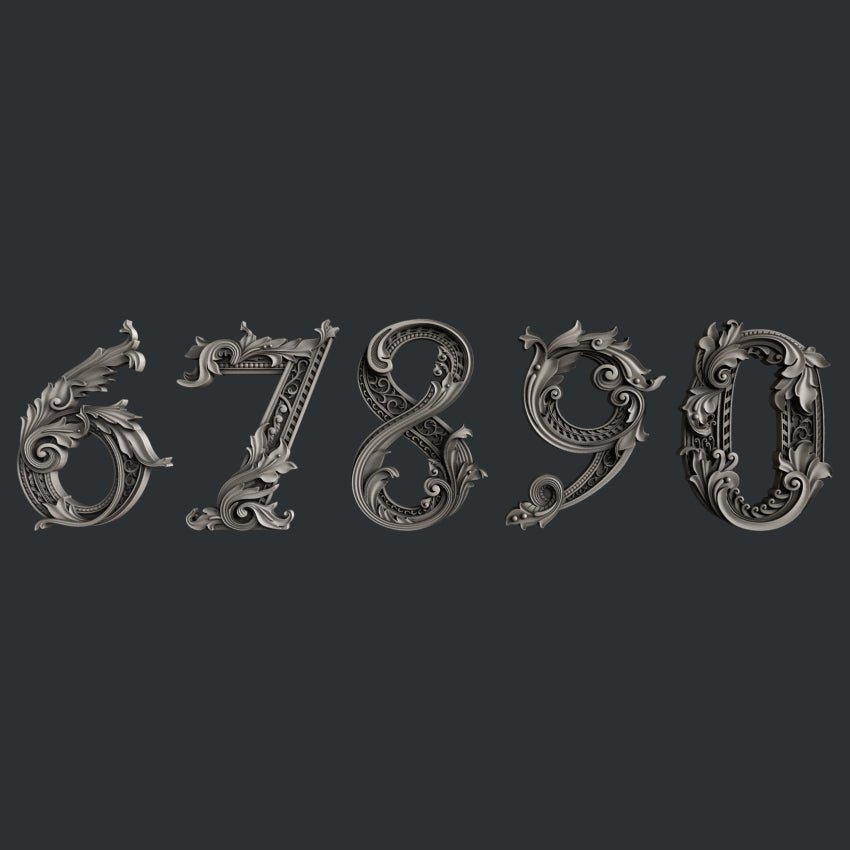 67890 Number Monograms silicone mold by Zuri – All Paint Products