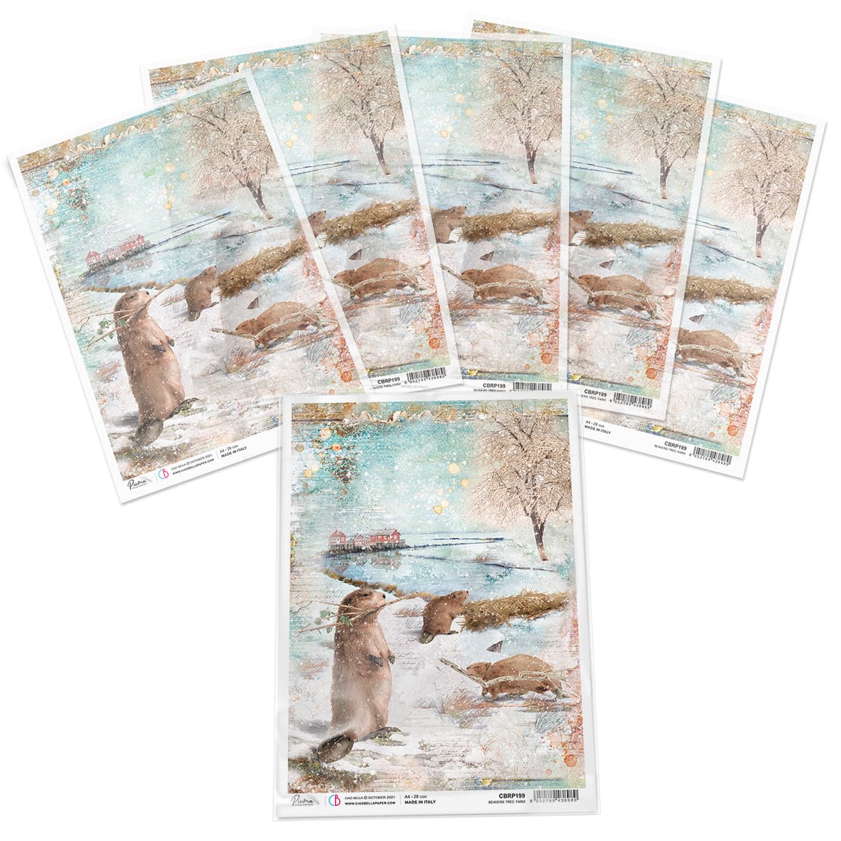 Beavers Tree Farm - A4 Rice Paper The Gift of Love Ciao Bella Collecti ...