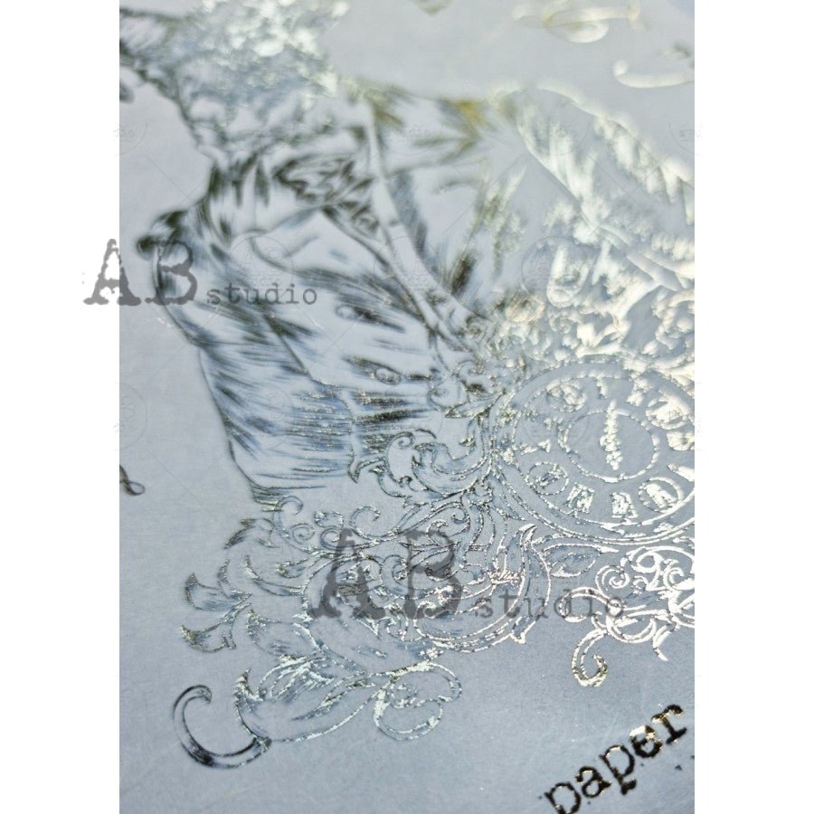 Bees and Sophisticated Ram Labels Gilded Decoupage Rice Paper A4 Item ...