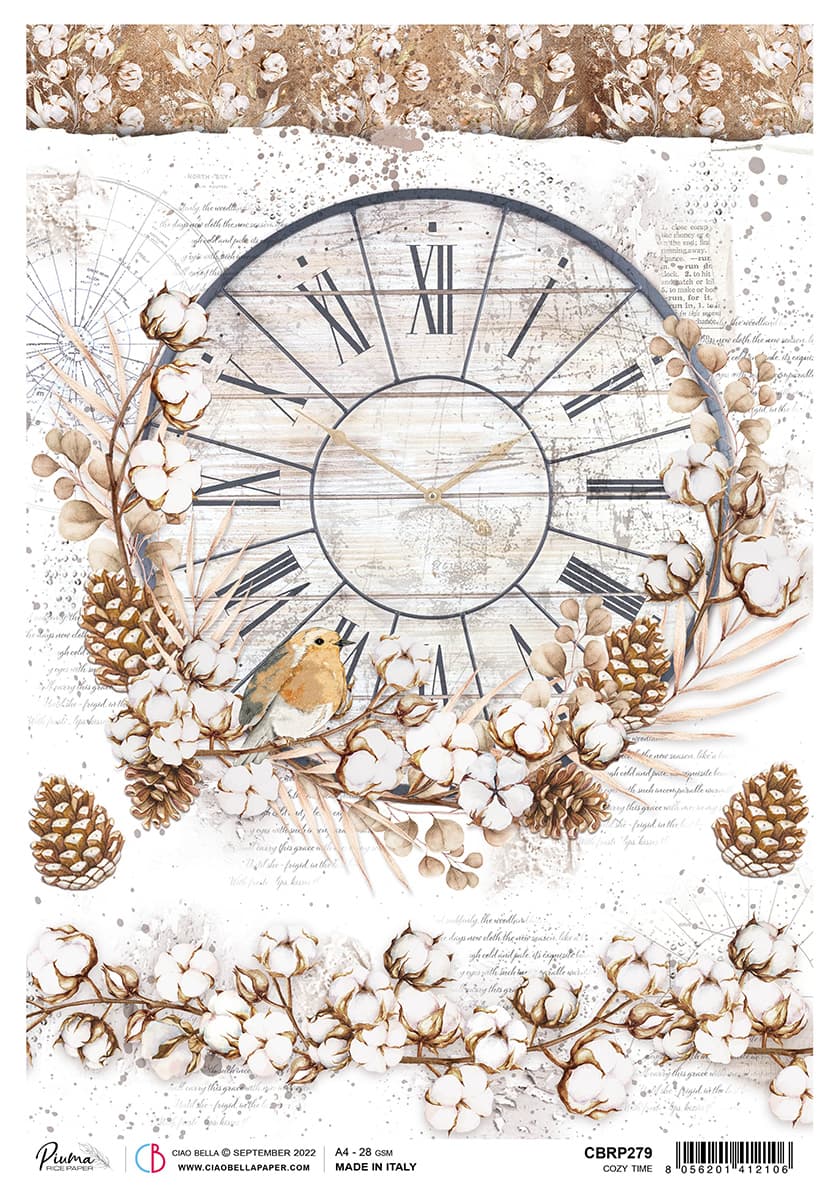 Cozy Time A4 Rice Paper Cozy Moments Collection by Ciao Bella – All ...