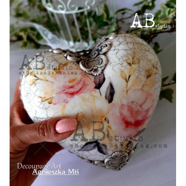 Magnolia Bloom Labels Decoupage Rice Paper A4 Item No. 0092 by AB Stud ...