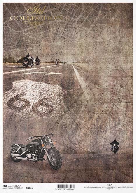 Motorcycles Cruising on Route 66 Decoupage Rice Paper A4 Item R1911 by ...