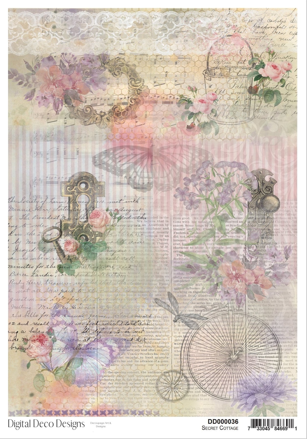 Decoupage Rice Paper A4 by Digital Deco Designs – All Paint Products