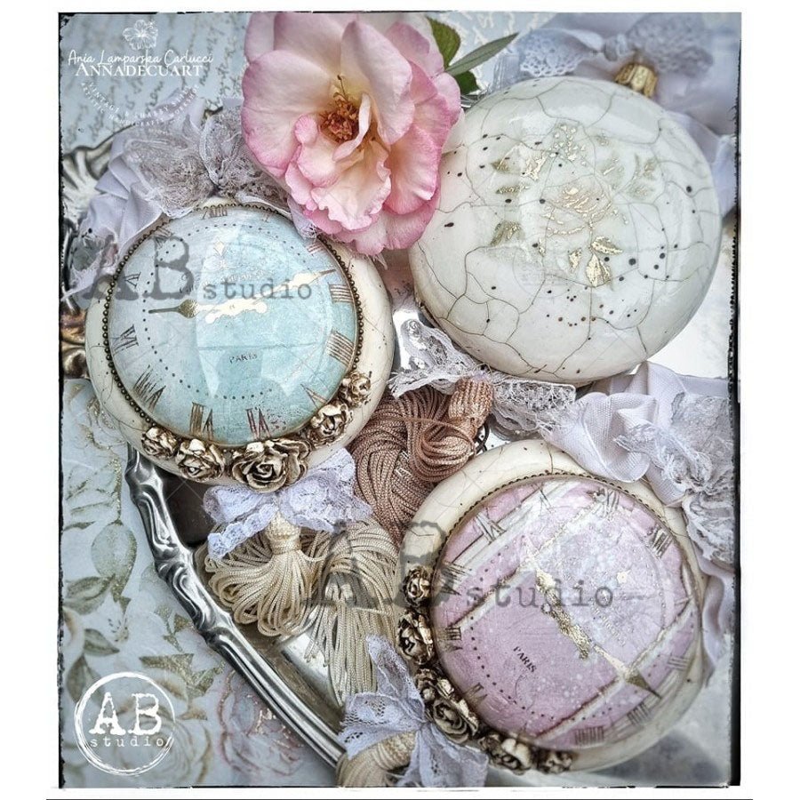 Six Clock Medallions Gilded Decoupage Rice Paper A4 Item No. 1056 by A ...
