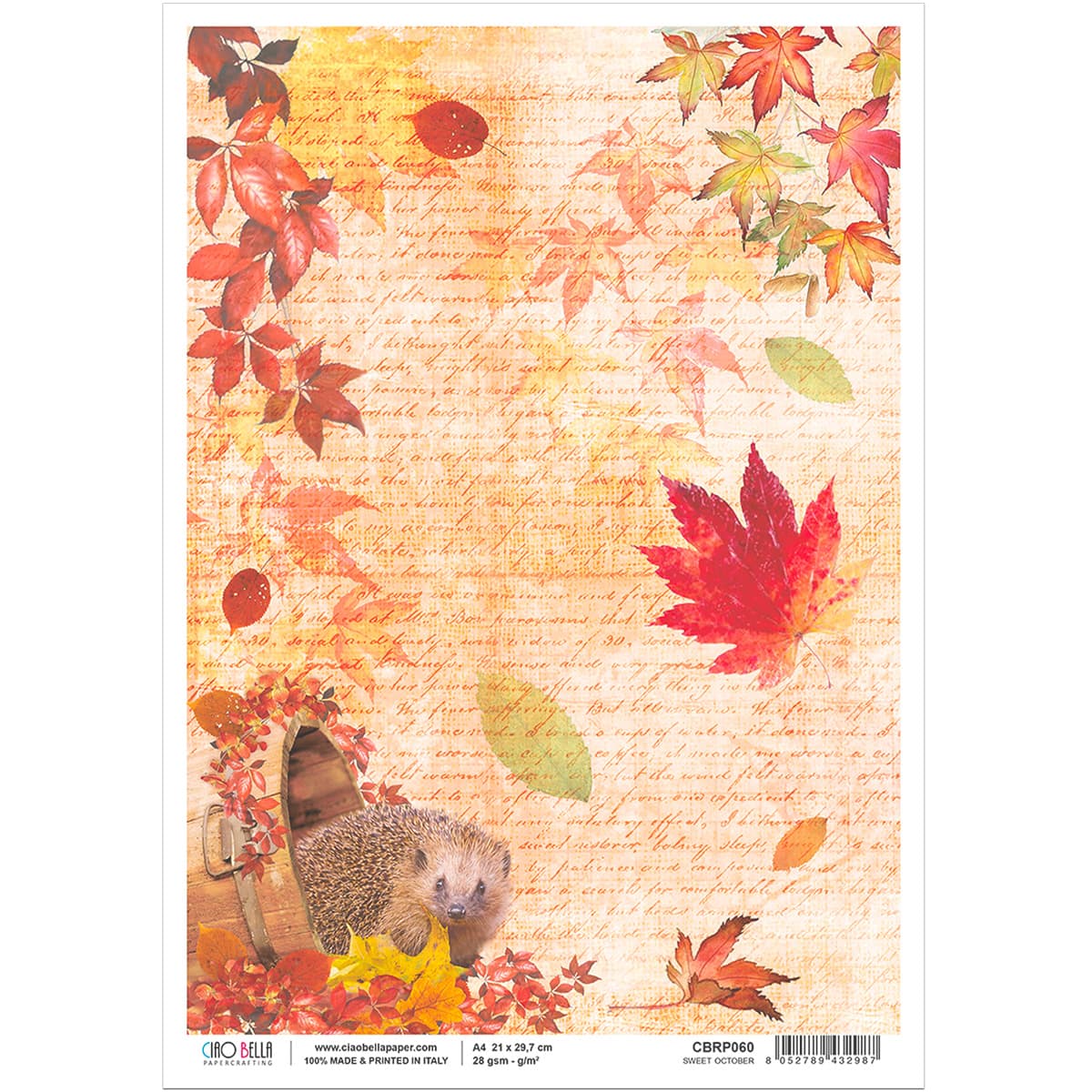 Sweet October - A4 Rice Paper Sound of Autumn Ciao Bella Collection ...