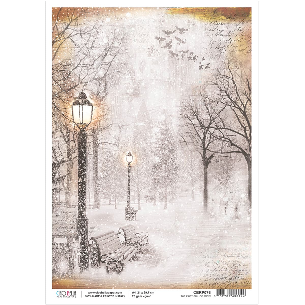 The first fall of snow A4 Rice Paper Snow and the City Collection by C ...