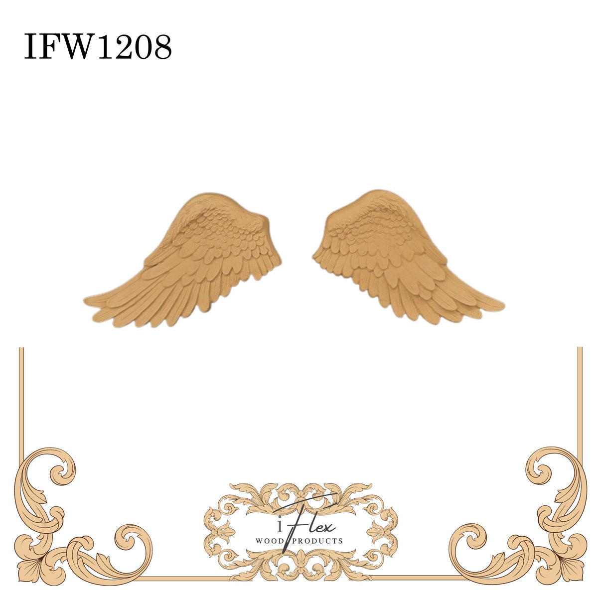 Two Piece Angel Wings Heat Bendable Pliable Embellishment - IFW 1208 ...