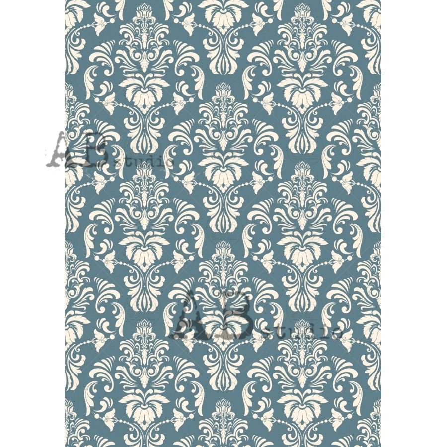 Vintage Blue Flair Damask Decoupage Rice Paper A4 Item No. 1162 by AB ...