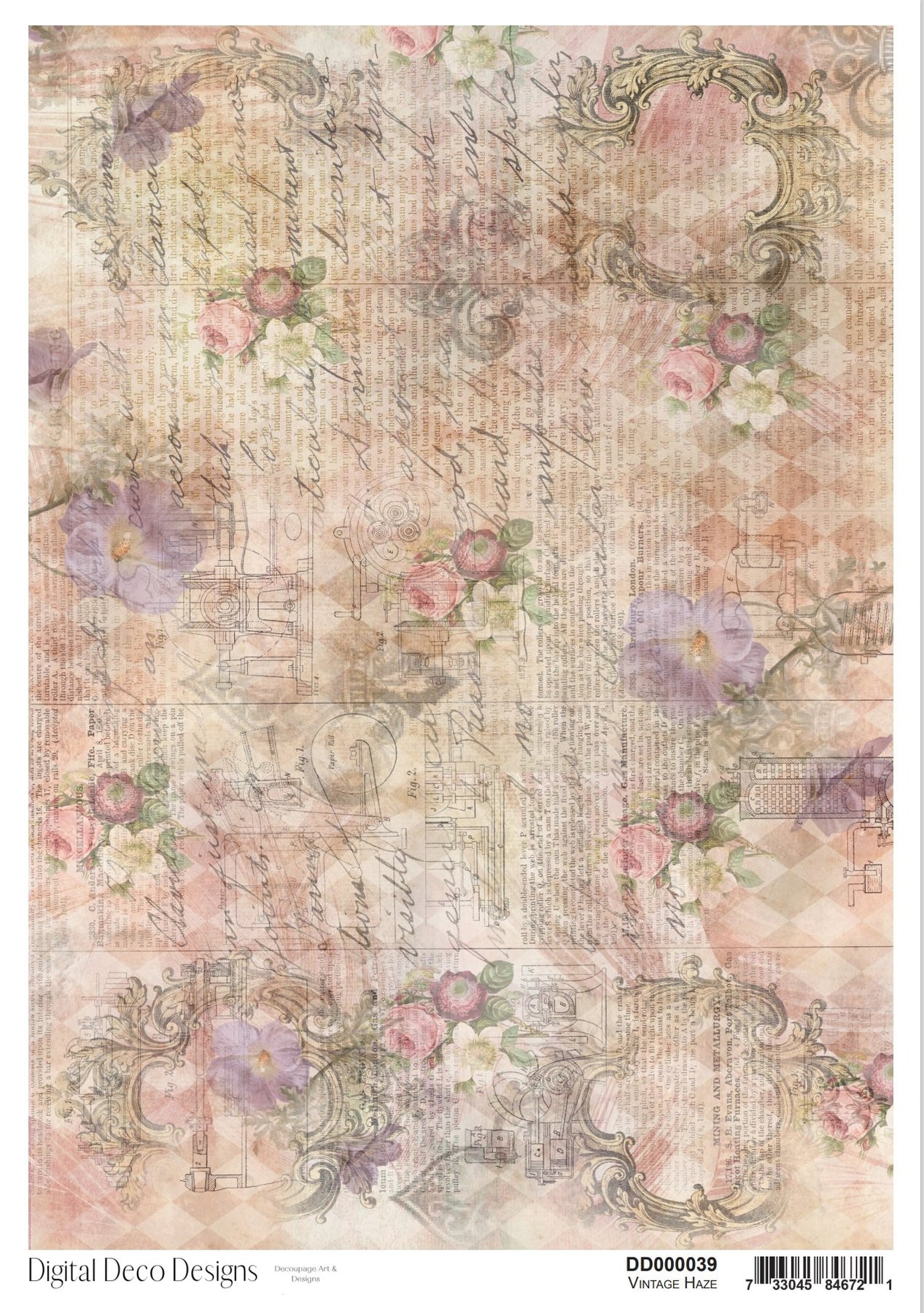 Decoupage Rice Paper A4 by Digital Deco Designs – All Paint Products