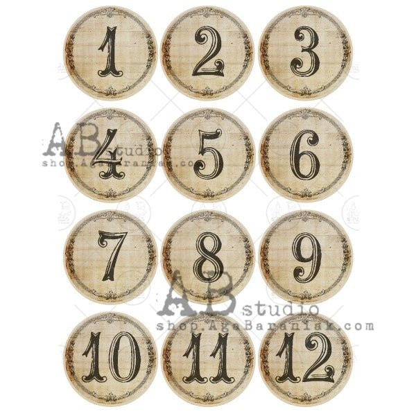 Vintage Numbers 1 10 Numbers Colourful Set In 3d Italic Vintage Style