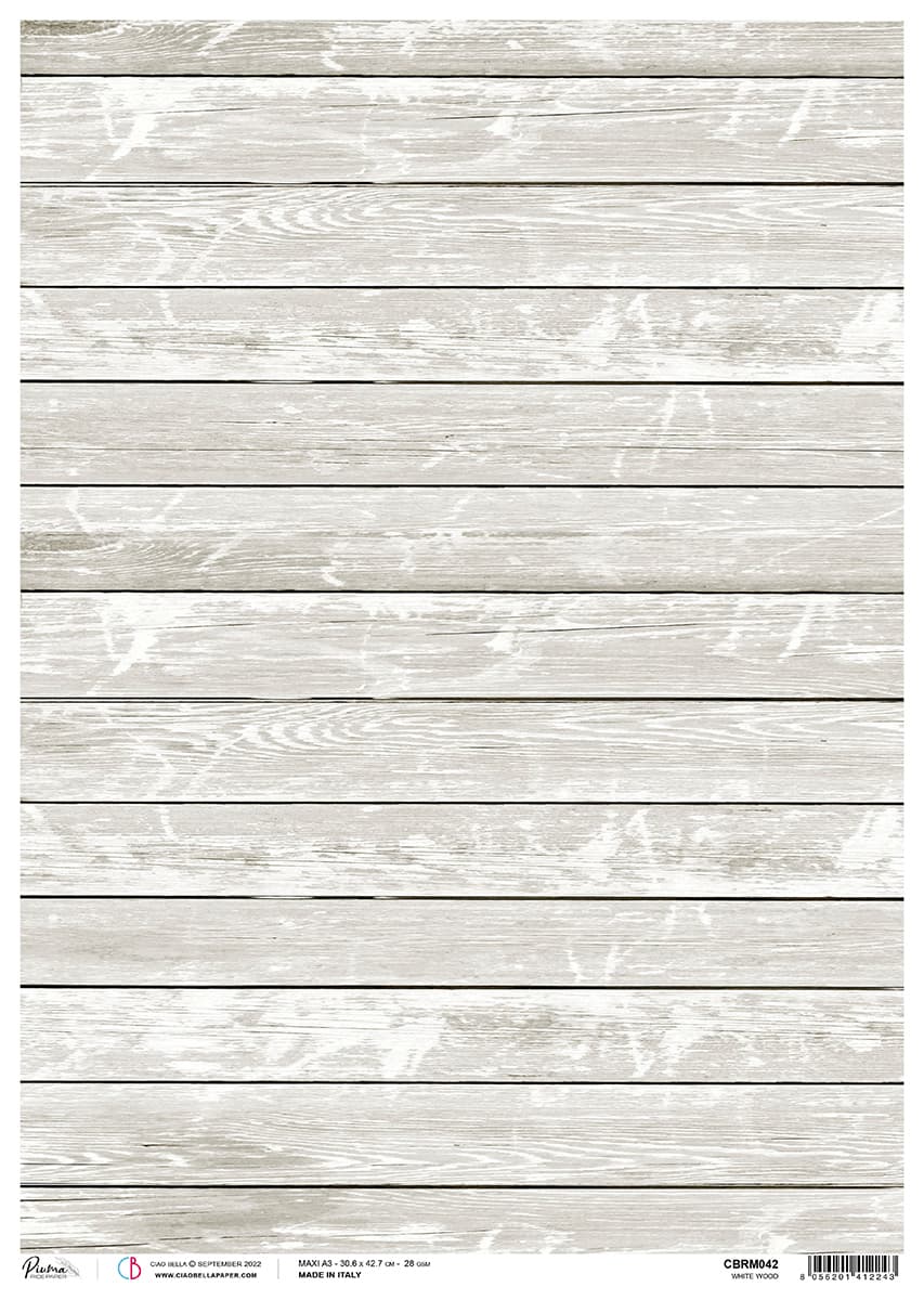White Wood A3 Rice Paper Cozy Moments Collection by Ciao Bella – All ...